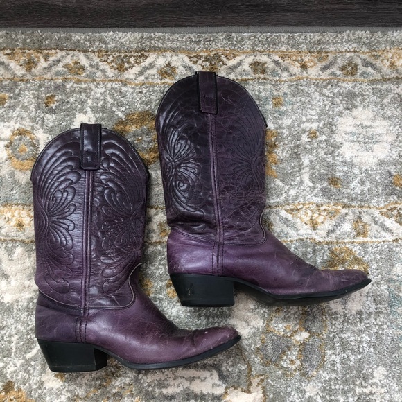 Shoes | Purple Cowboy Boots | Poshmark